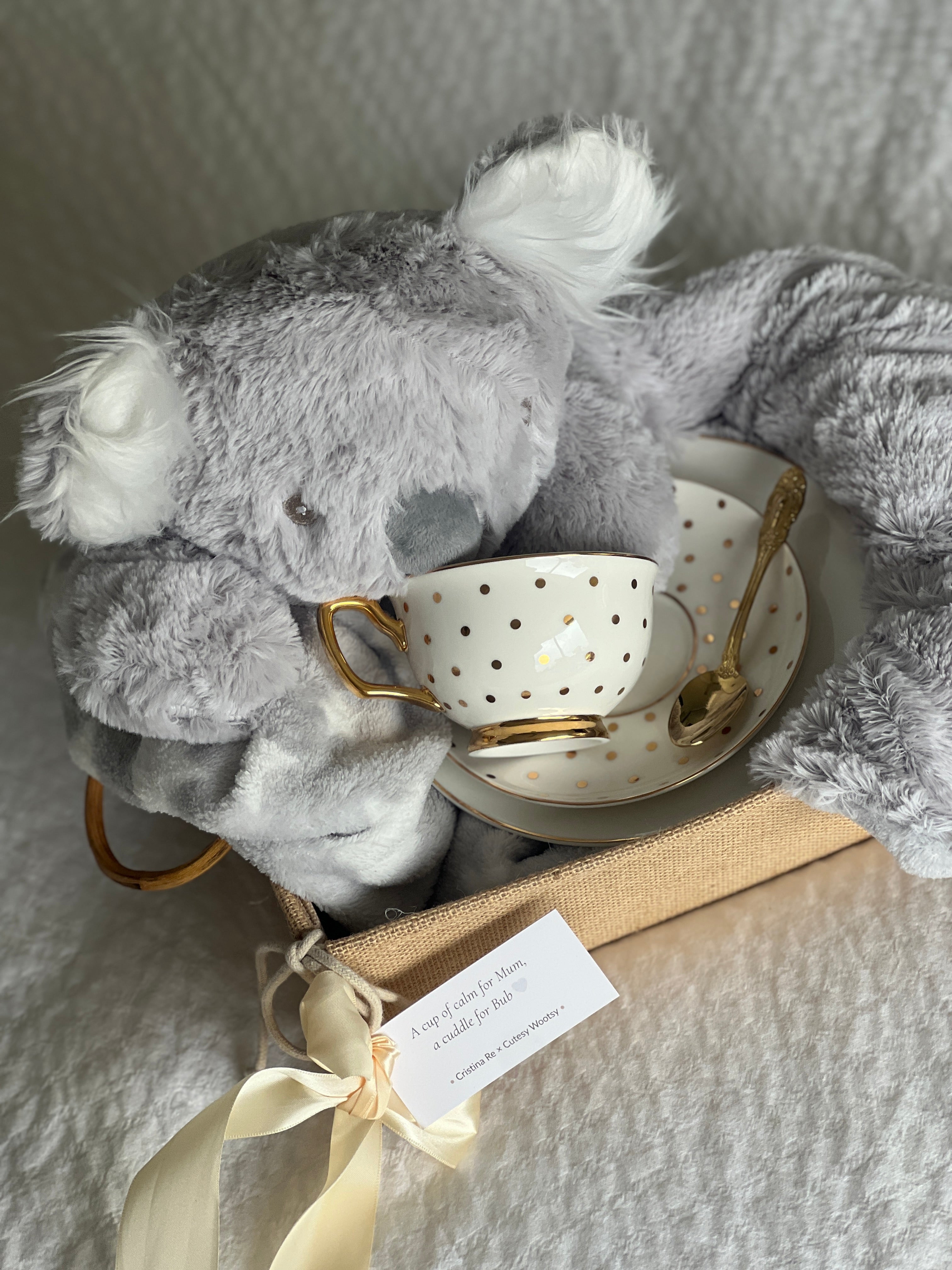 Coral Koala Mum & Bub Hamper | Premium Neutral Baby Gift – Cutesy Wootsy