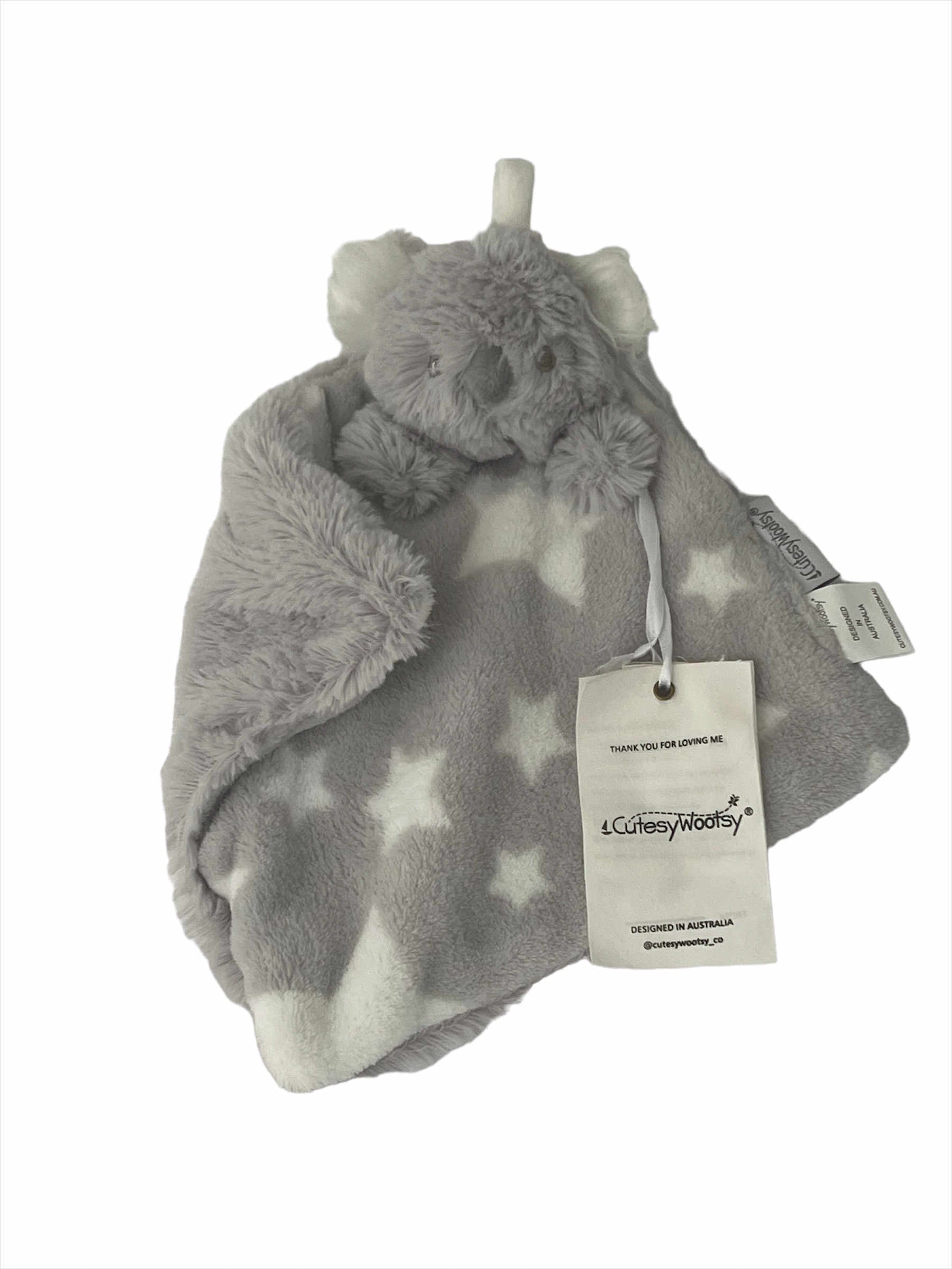 Coral Koala Mini Snuggle Blanket | Soft Baby Comforter Gift – Cutesy Wootsy